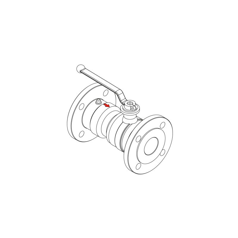 TECO G4F Запорный кран с фланцем и термическим устройством FIREBAG® DN ...